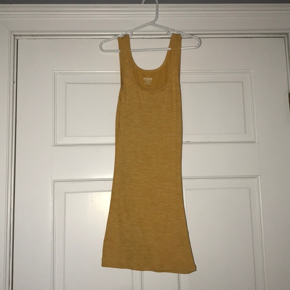 Tops | Mustard Yellow Ribbed Tank Top | Poshmark